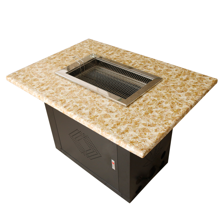 Yawei commercial 620 lower smoke exhaust barbecue table marble table ...