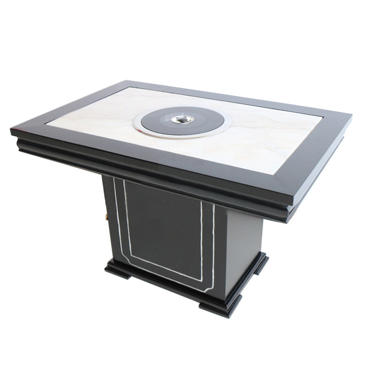 Yawei Korean barbecue table marble hot pot table-BBQ table -PRODUCT ...