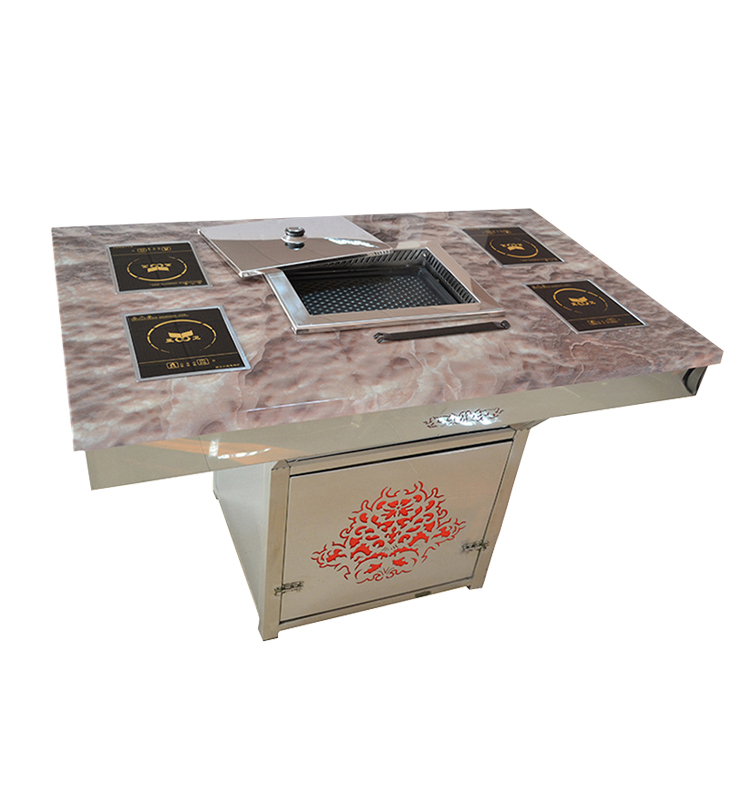 Yawei custom made marble hot pot table buffet hot pot restaurant hot ...