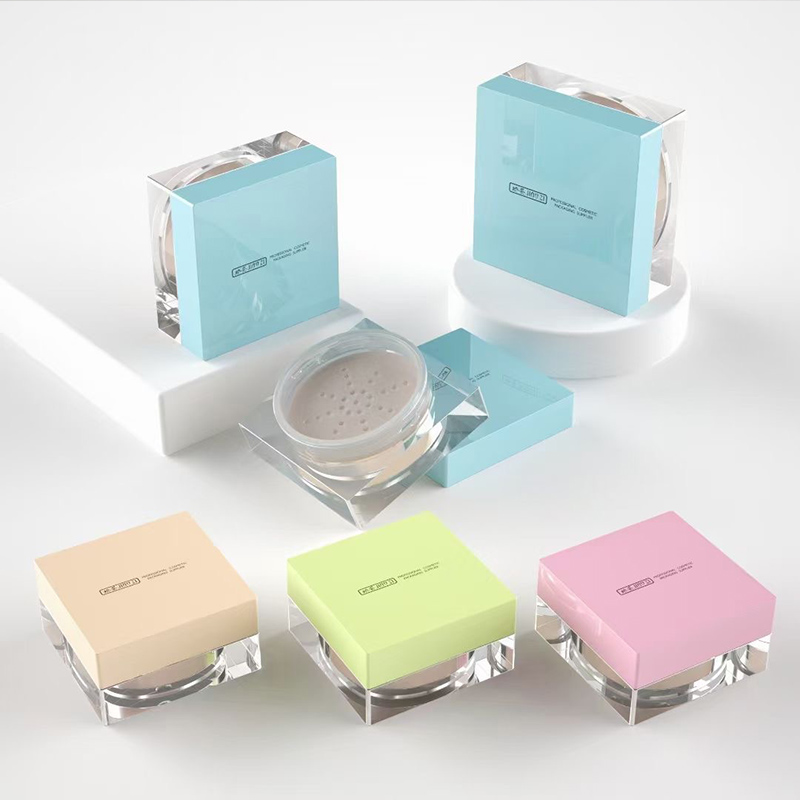 50g square face powder container for cosmetic Loose powder packaging