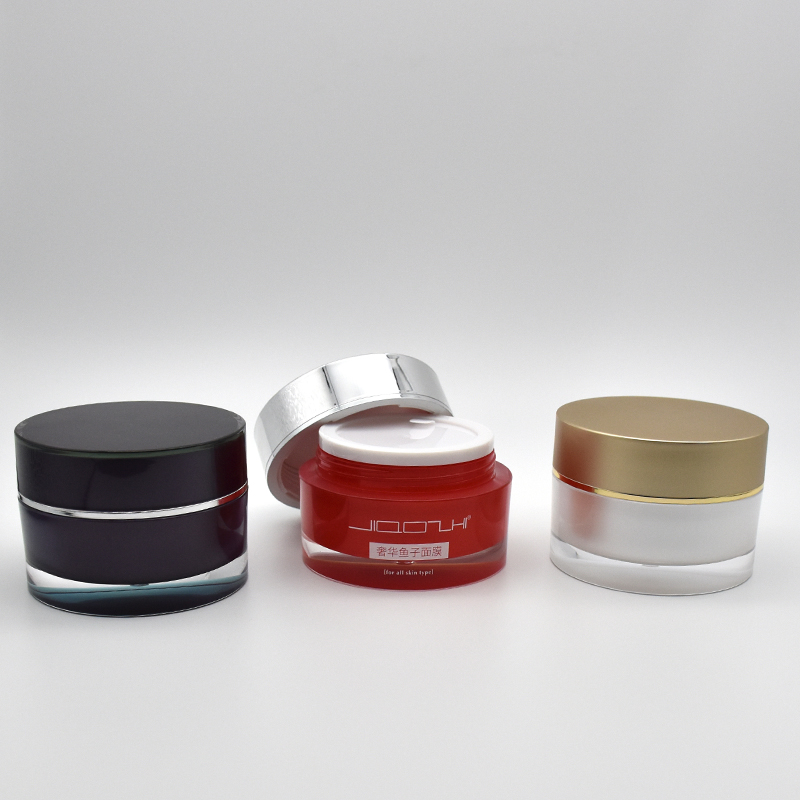 Round empty clear plastic skin care cosmetic cream jar - Cosmetics ...