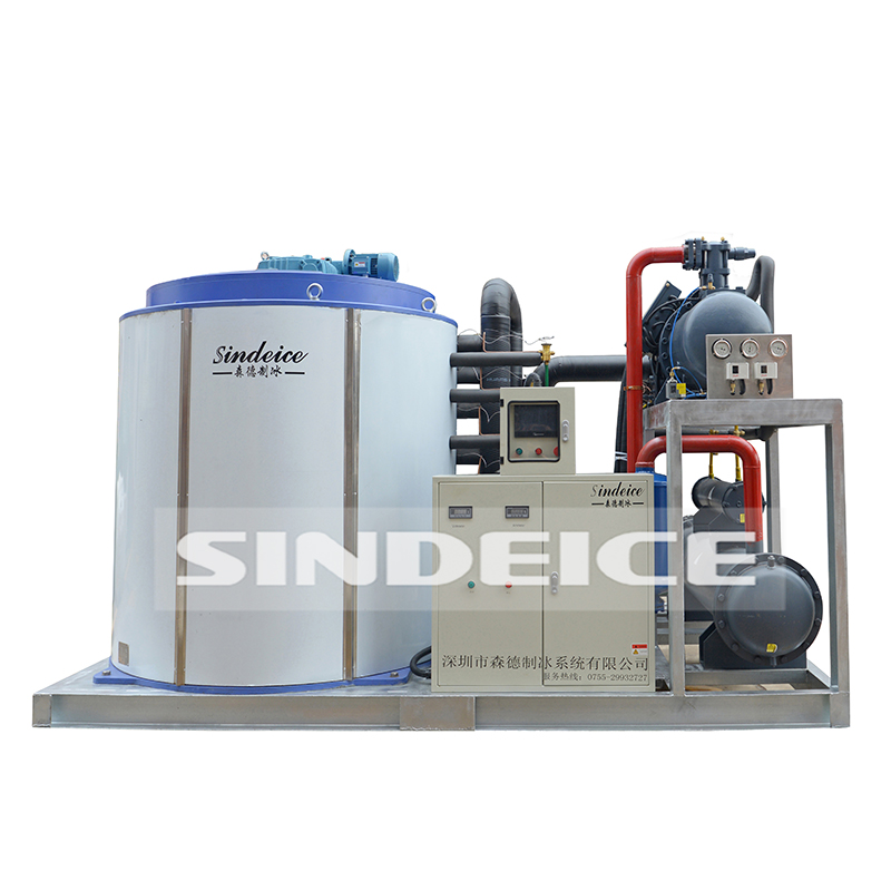 SINDEICE Best Flake Ice Machine 20 Ton Industrial Ice Maker Fishing Port--