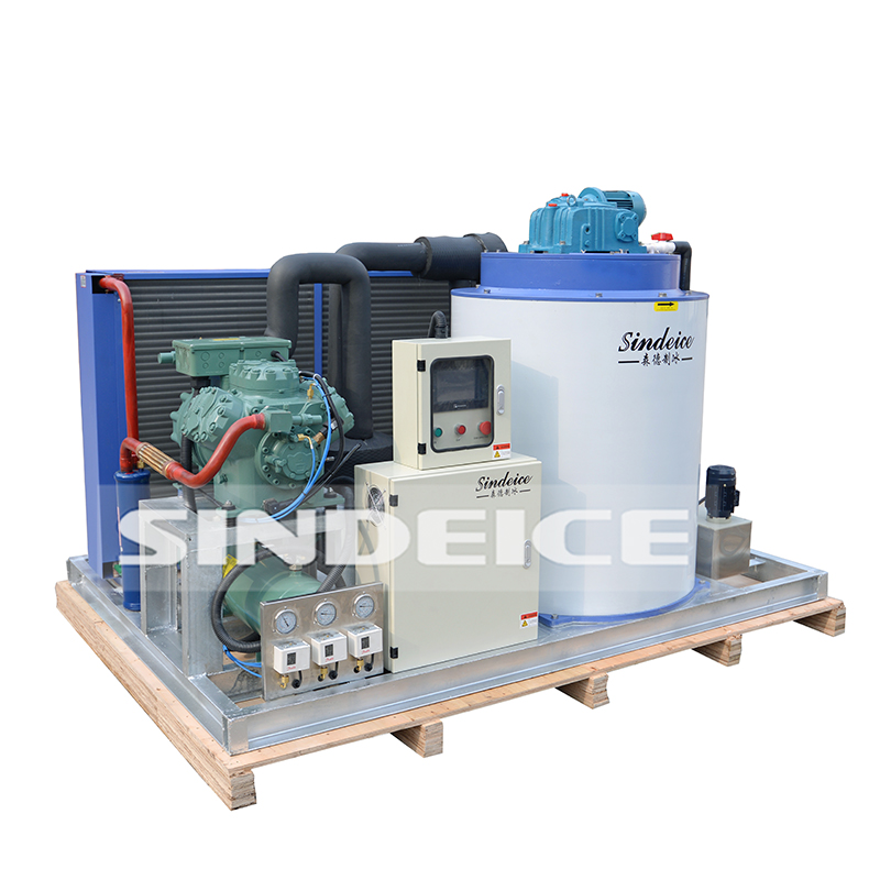 China Best 5 Ton Flake Ice Maker Machinefor Fishing Seafood Cold Storage--