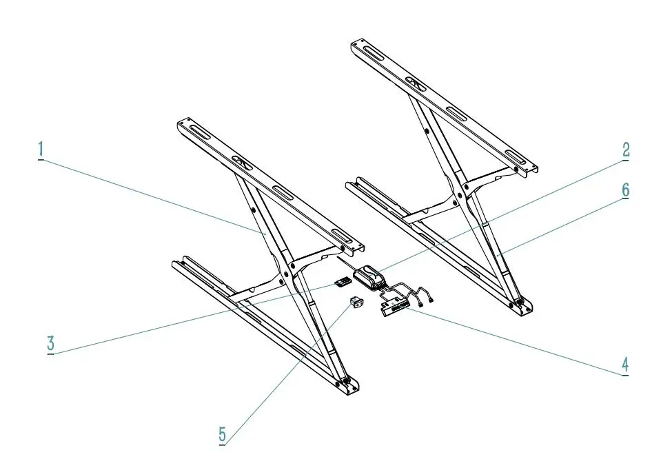 Electric pop up roof lift system