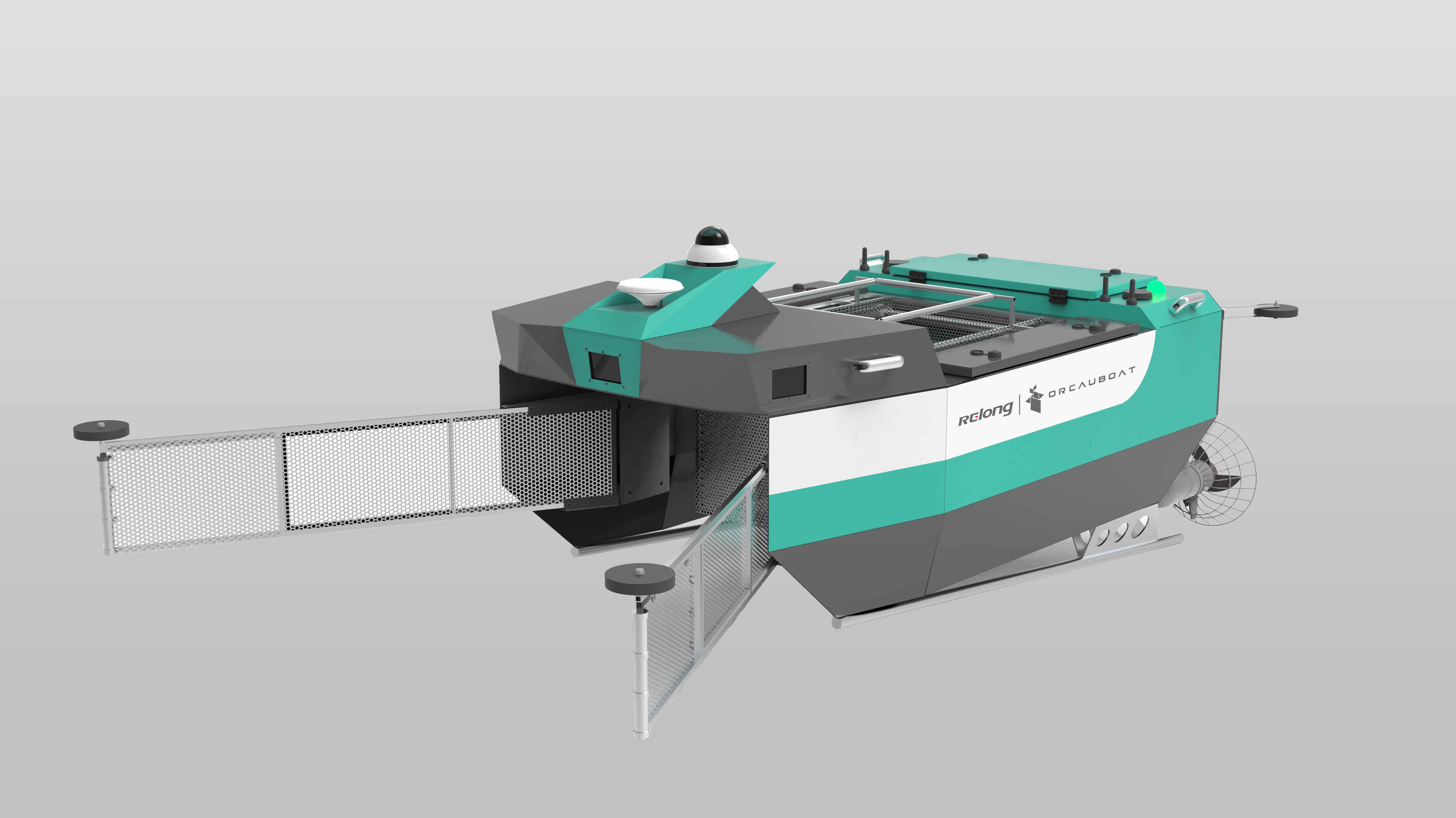 Unmanned garbage collection boat--