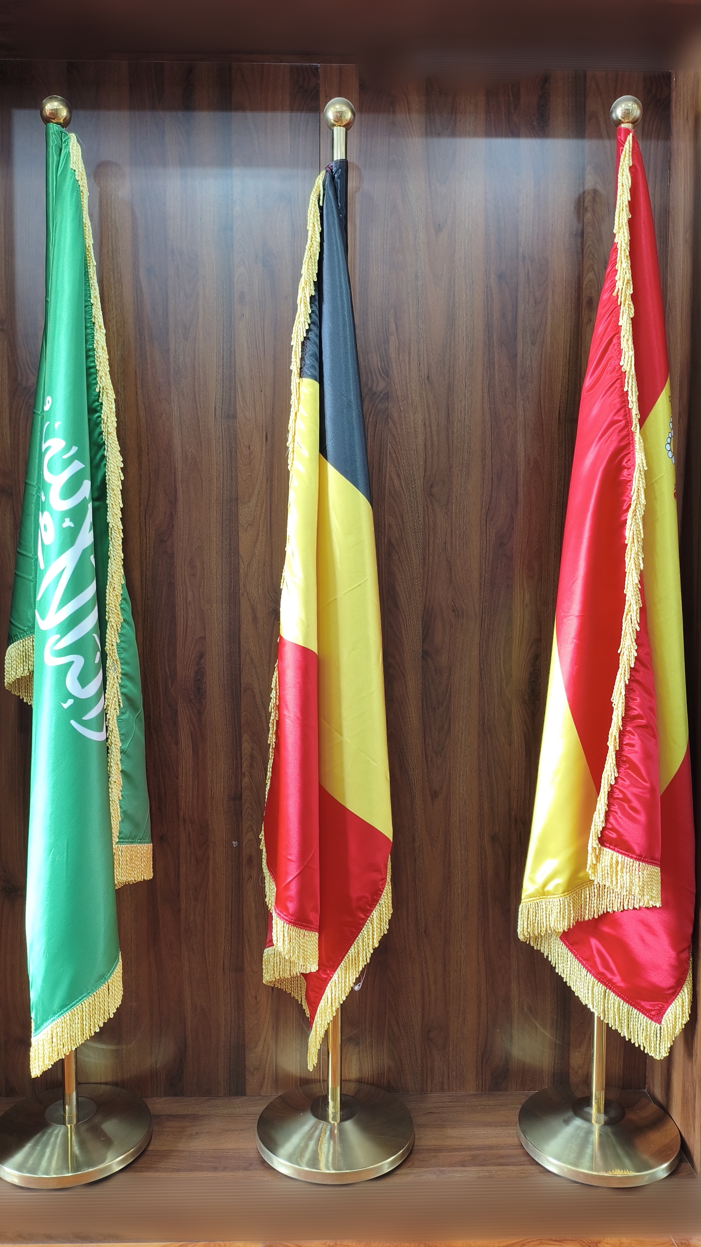 Premium Satin Custom Corporate National Indoor Floor Flags