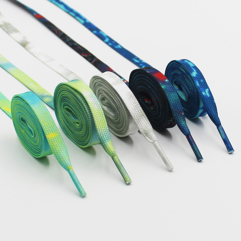 Custom 120cm 150cm white color shoestring polyester tie dye pattern ...