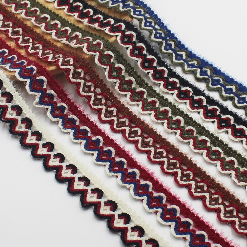 Bespoke 1 Inch Polyester Piliferous Scalloped Crochet Ribbon Trims