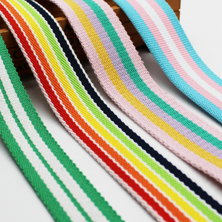 100% Polyester Thick Woven Rainbow Stripe Webbing for Shoes & Home ...