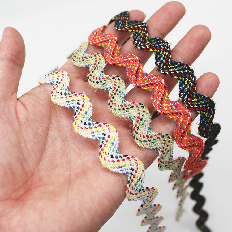 Custom Multicolor Zig Zag Ribbon for Dresses | Rick Rack Trim for ...