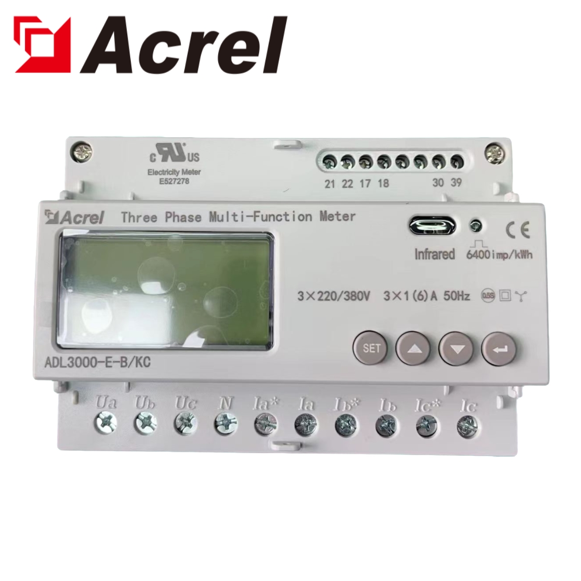 ADL3000 - E - B UL - Certified AC Three - Phase DIN Rail Energy Power Meter for Solar Inverter