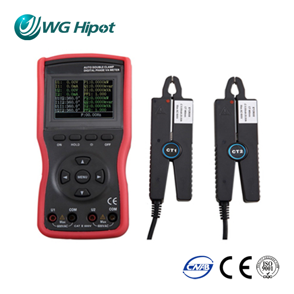 WX4000A Intelligent Double Clamp Digital Phase Volt-Ampere Meter ...