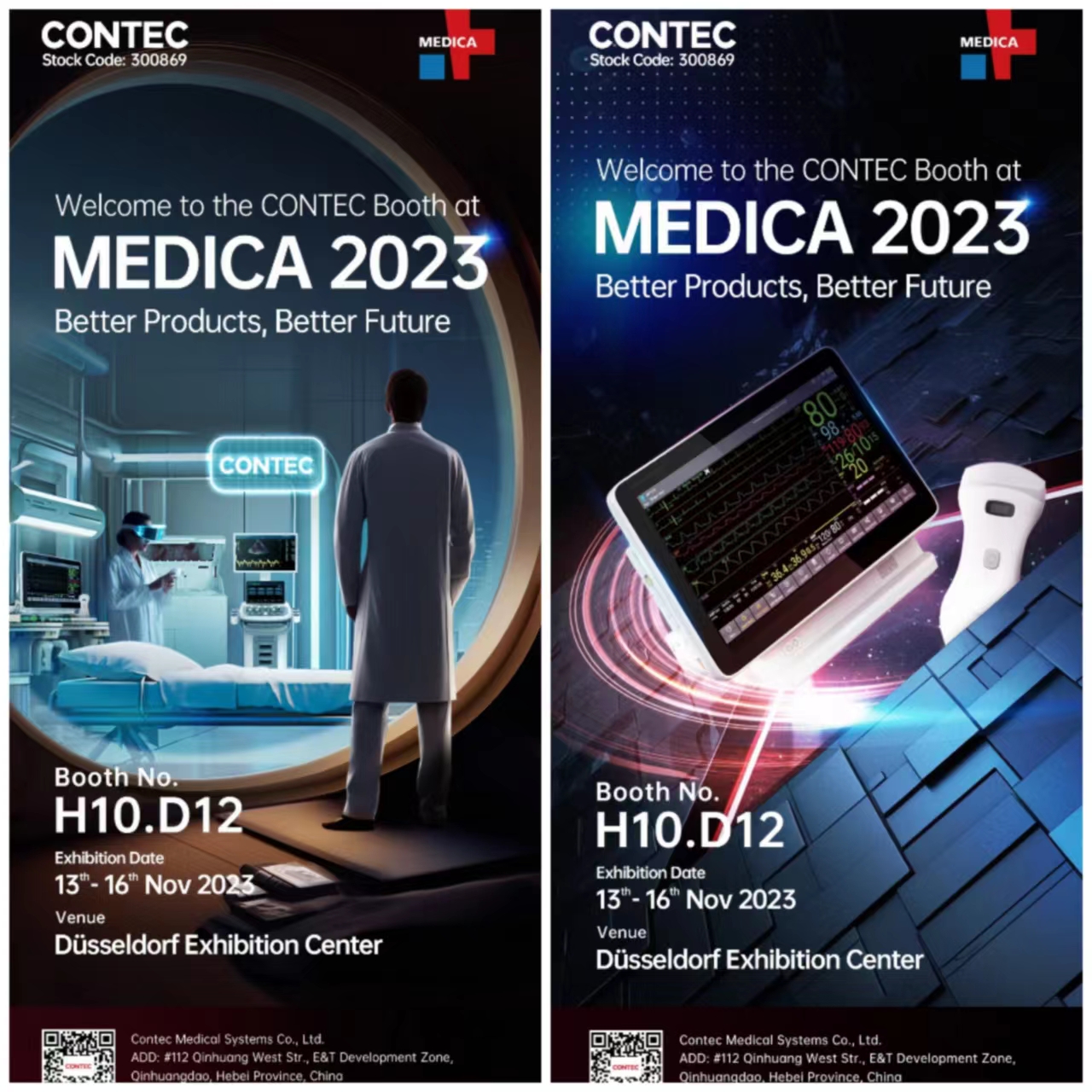 Welcome to CONTEC Booth at MEDICA 2023: Better Products, Better Future