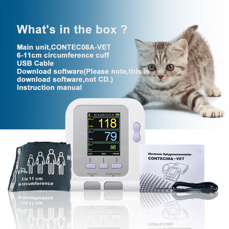 CONTEC08A-VET Electronic Sphygmomanometer: Animal Blood Pressure ...