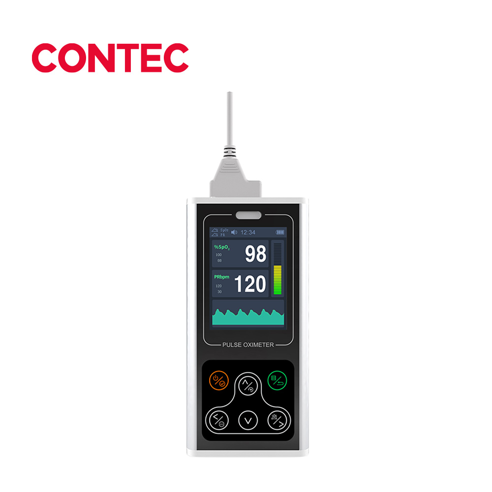 CONTEC Handheld Pulse Oximeter - Medical Oxygen Saturation & Pulse Rate ...