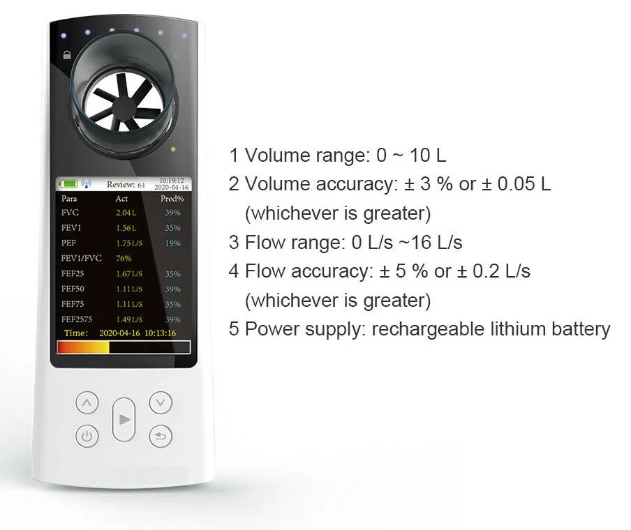 Spirométer CONTEC SP80B Bluetooth - alapellátási készülék