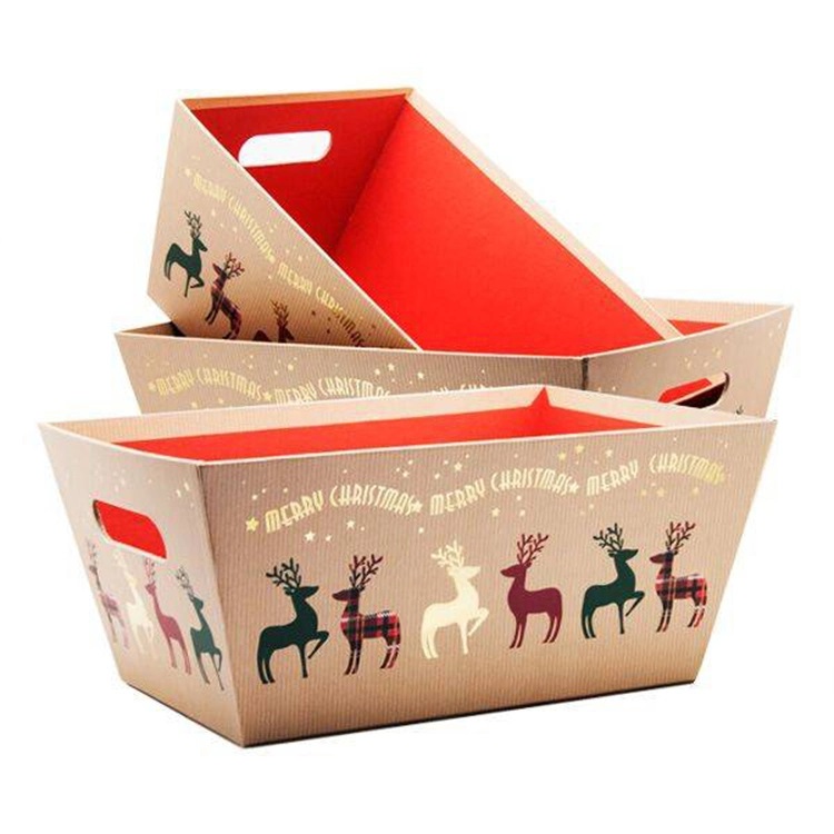 Custom Cardboard Christmas Hamper Boxes-Forests