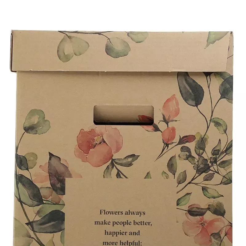 Custom Recyclable Foldable Corrugated Flower Carton Box-Forests