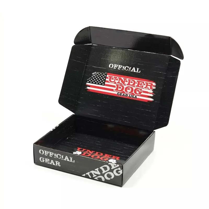 CMYK printing black colour corrugated Mailer boxes-Forests