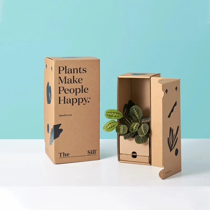 Custom Live Plant Corrugated Shipping Boxes-Forests