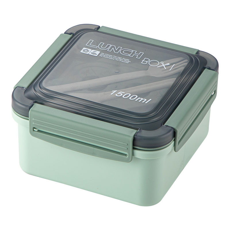 Square Food Grade 1500ML Plastic Lunch Box BPA Free Wholesale Portable ...