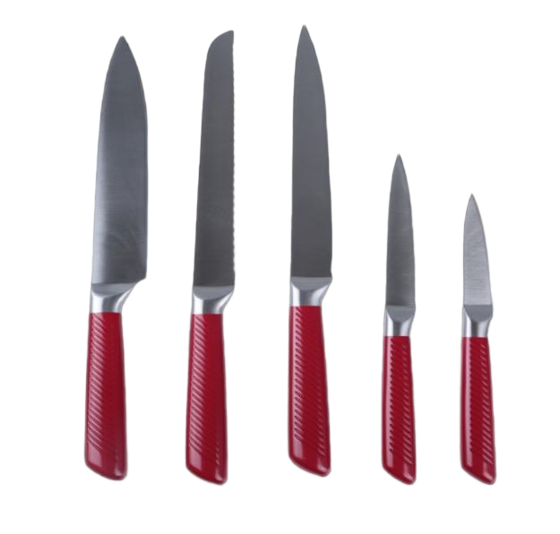KC11963 Custom Logo Japanese Santoku Cleaver and Utility Chef Knife Set ...