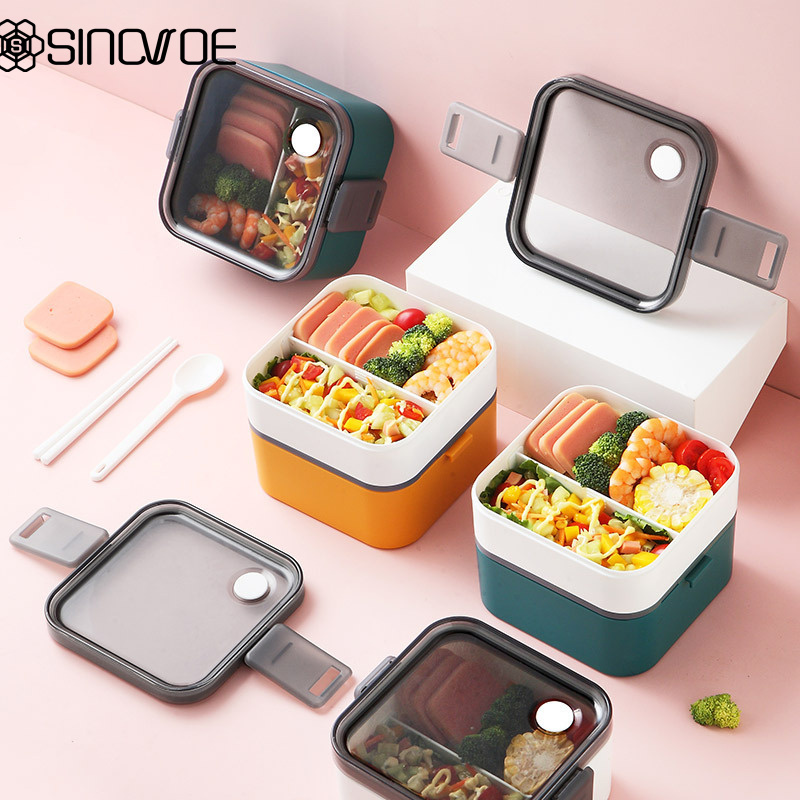 two layer plastic lunch box -SINOVOE INTERNATIONAL LIMITED