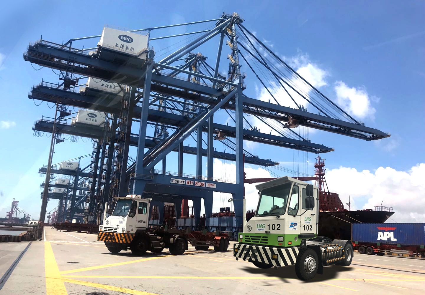 Tractor para terminal de GNL Shacman-{marca}