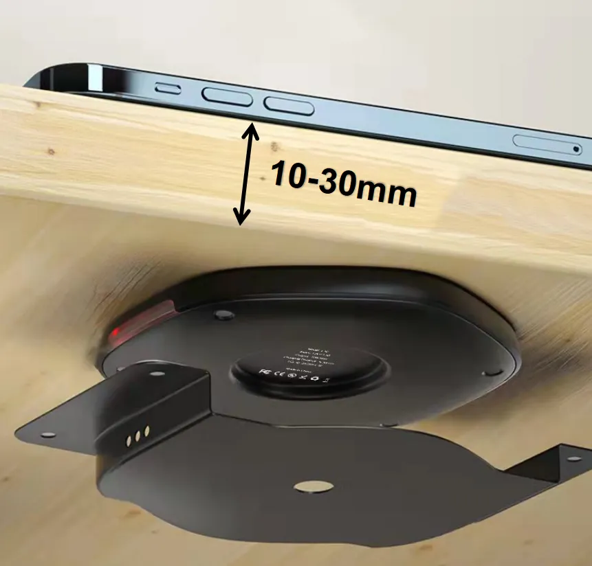 under desk wireless charger, invisible wireless charger, long distance ...