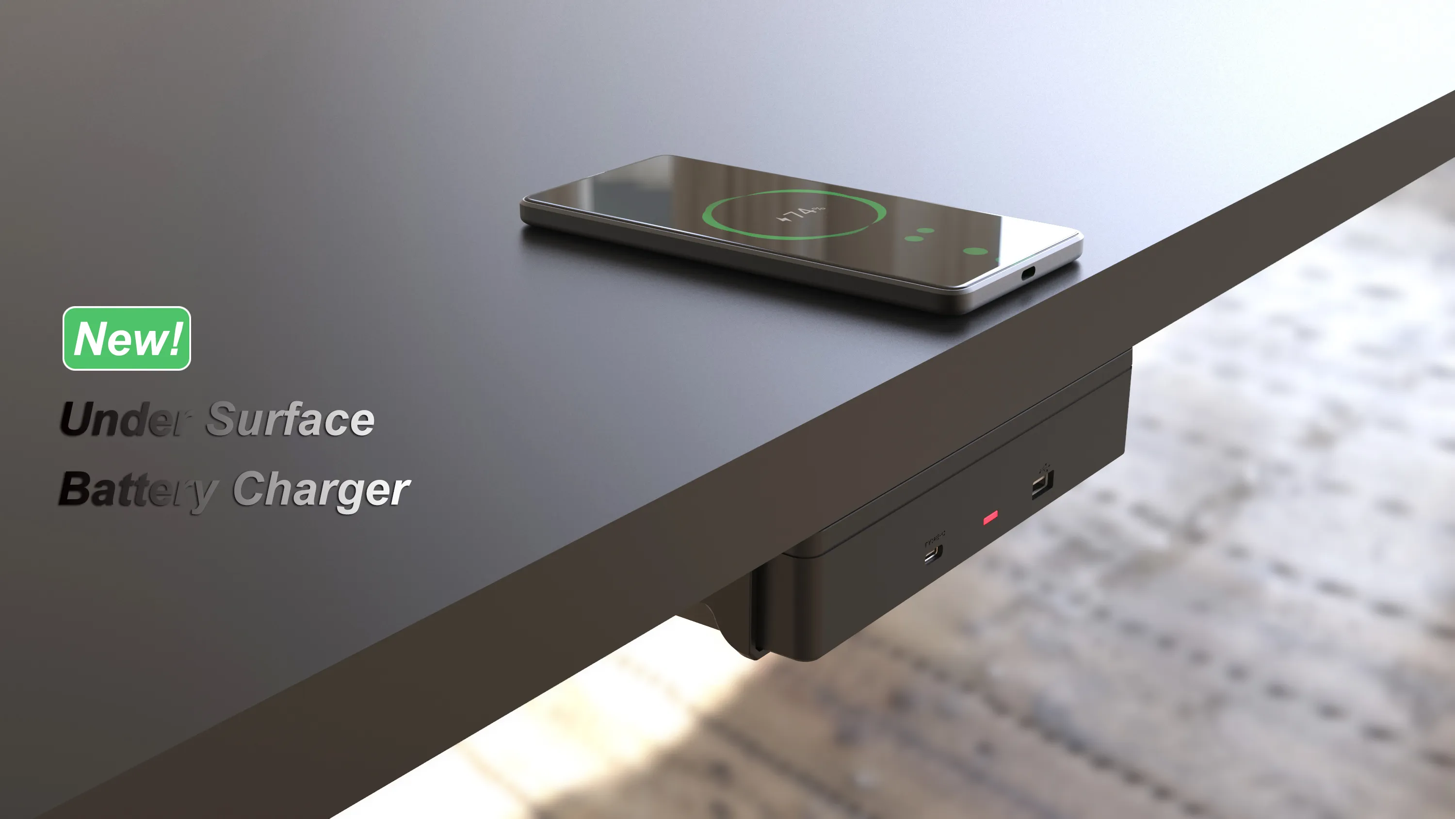 under desk wireless charger, invisible wireless charger, long distance ...