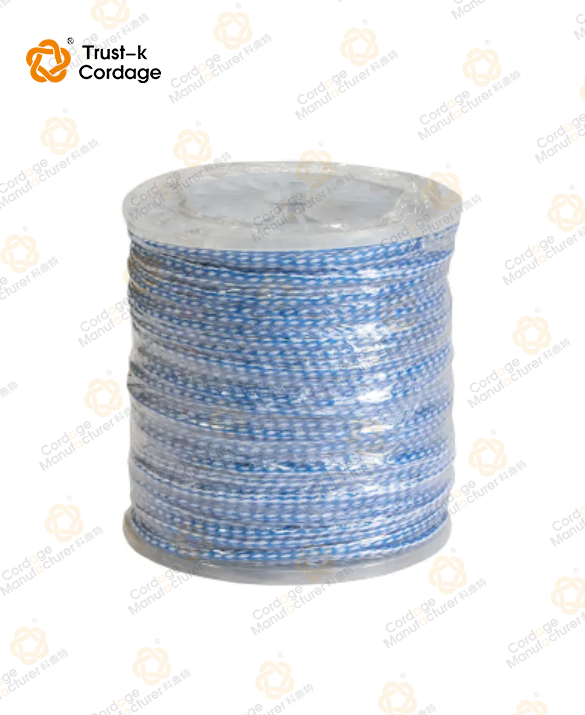 6mm high quality white and blue pp braided rope polypro hollow braided ...