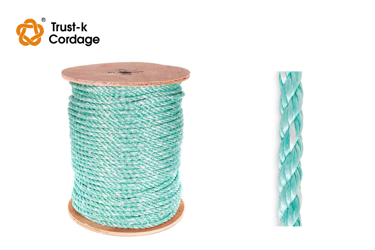 3 - Strand Sky Blue Rope: HT Polyester & PP, UV - Stabilized, Sinks in ...