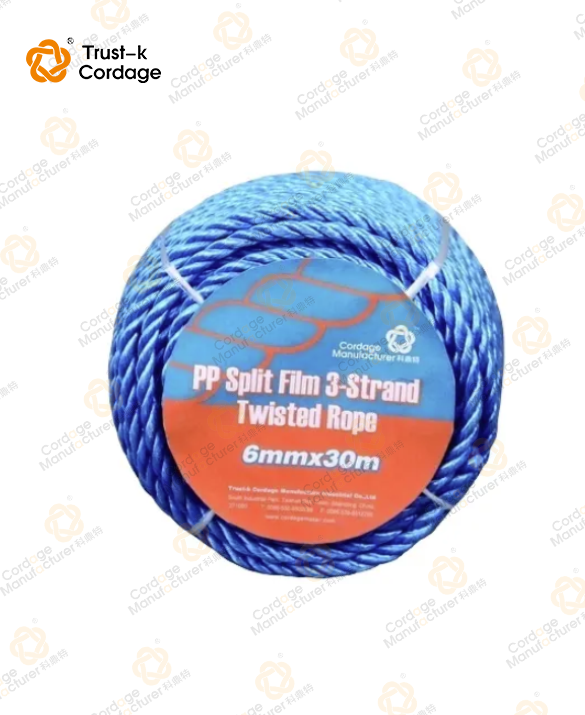Mixed Color high quality pp pe plastic split film twisted rope--