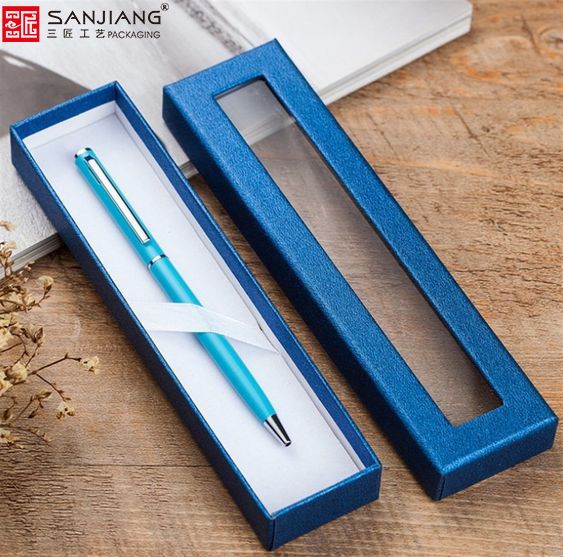 Beautiful cardboard window pen box (SAP202004)，Pen Box