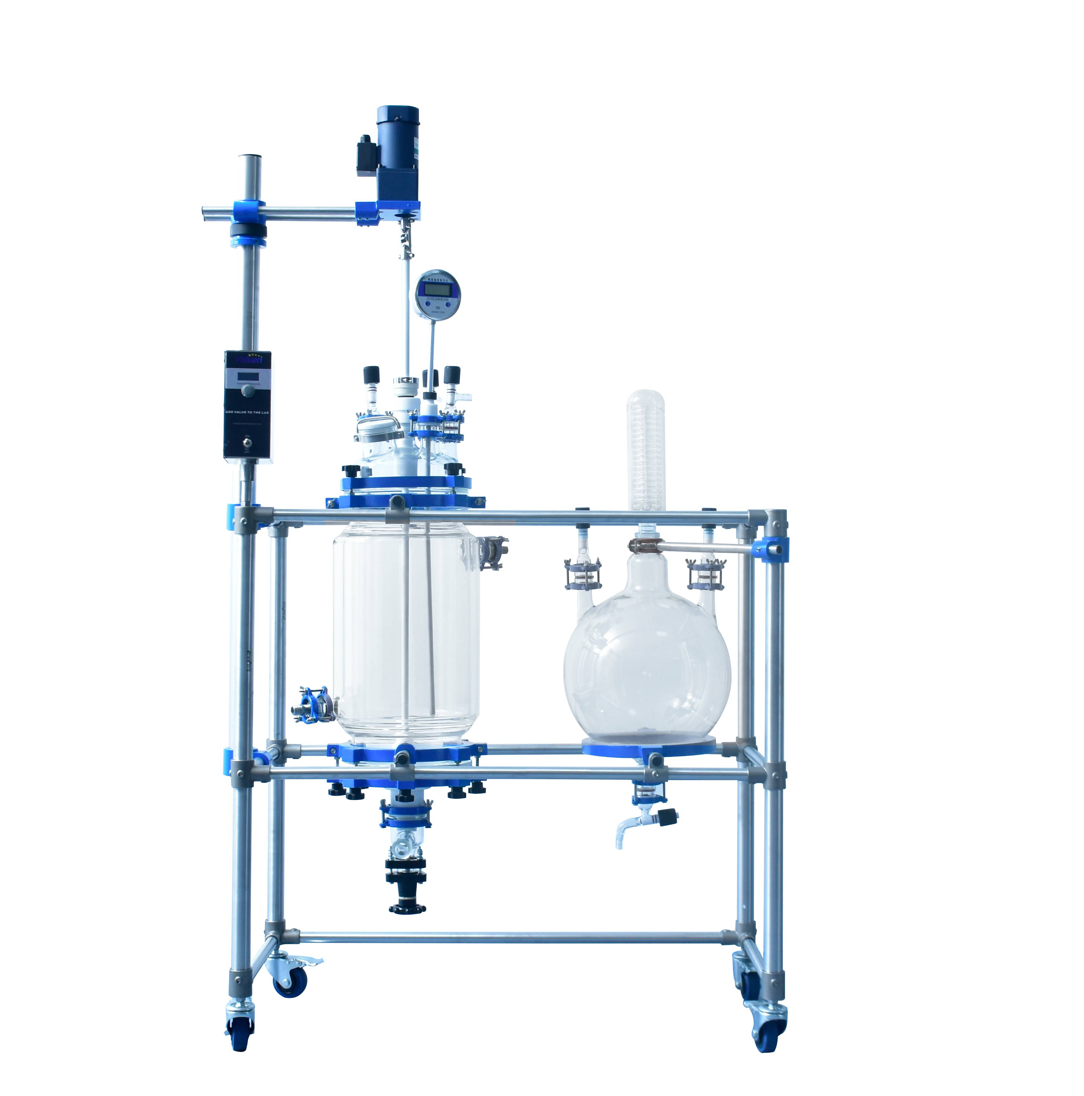 10L 20L Jacketed Glass Filtration/Crystallization Reactor/Lab ...