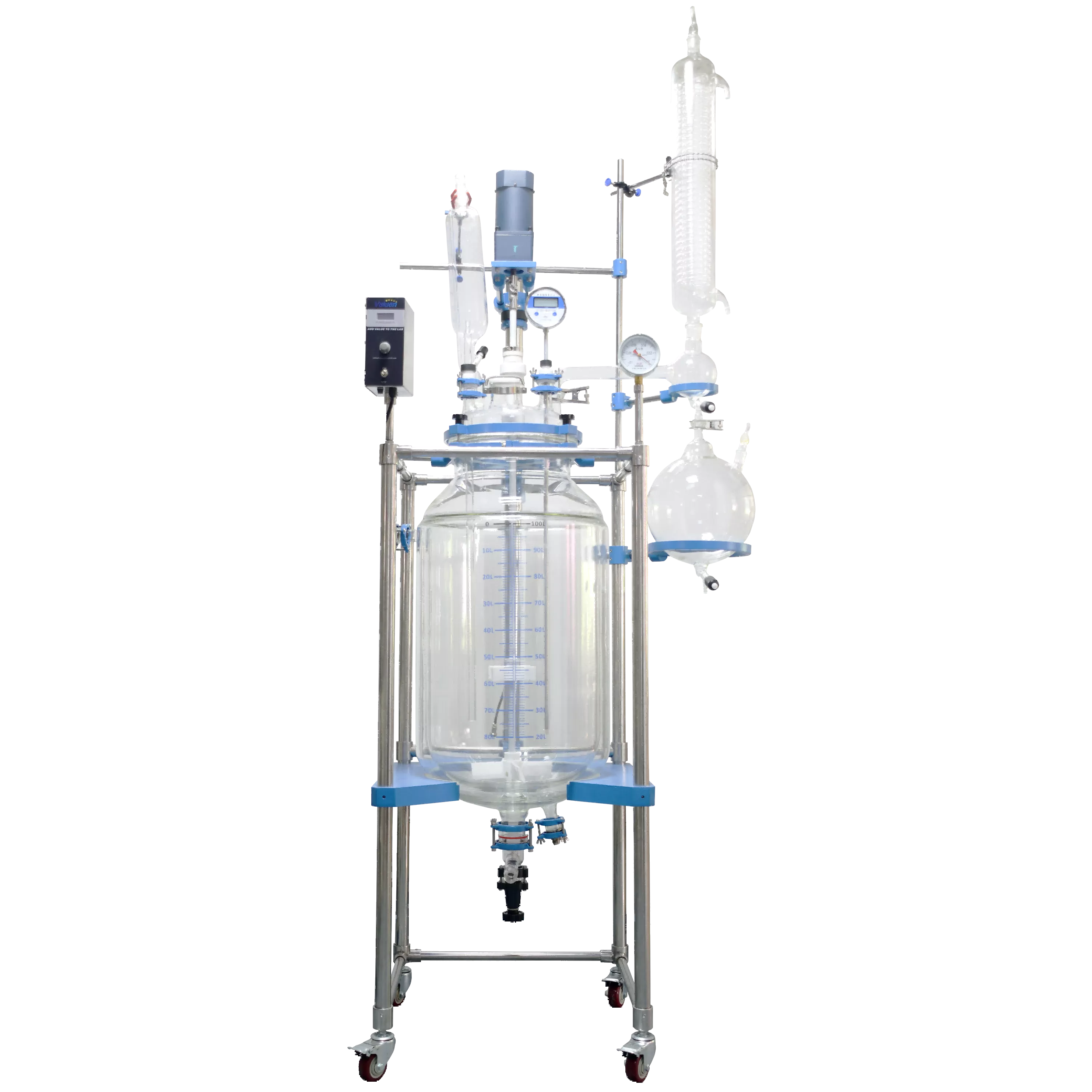 100L 200L Single Jacketed Glass Reactor,Valuen Industrial