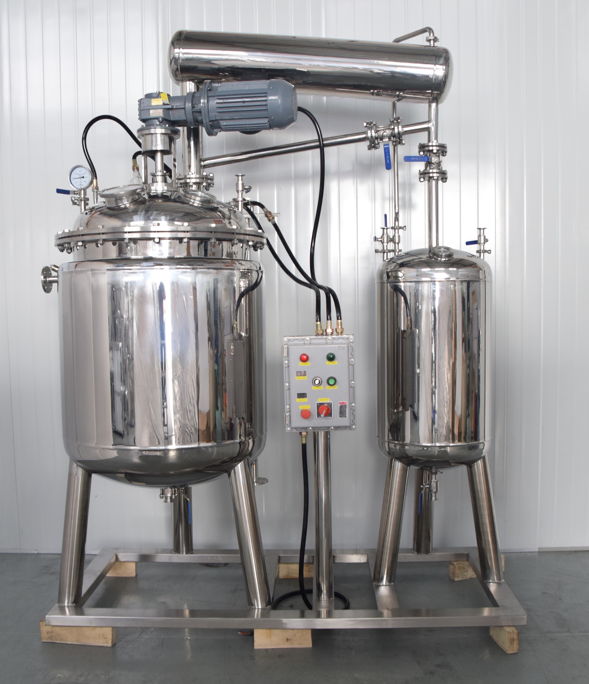 500L Double Jacketed Stainless Steel Reactor with Reflux Pipe Ready to ...