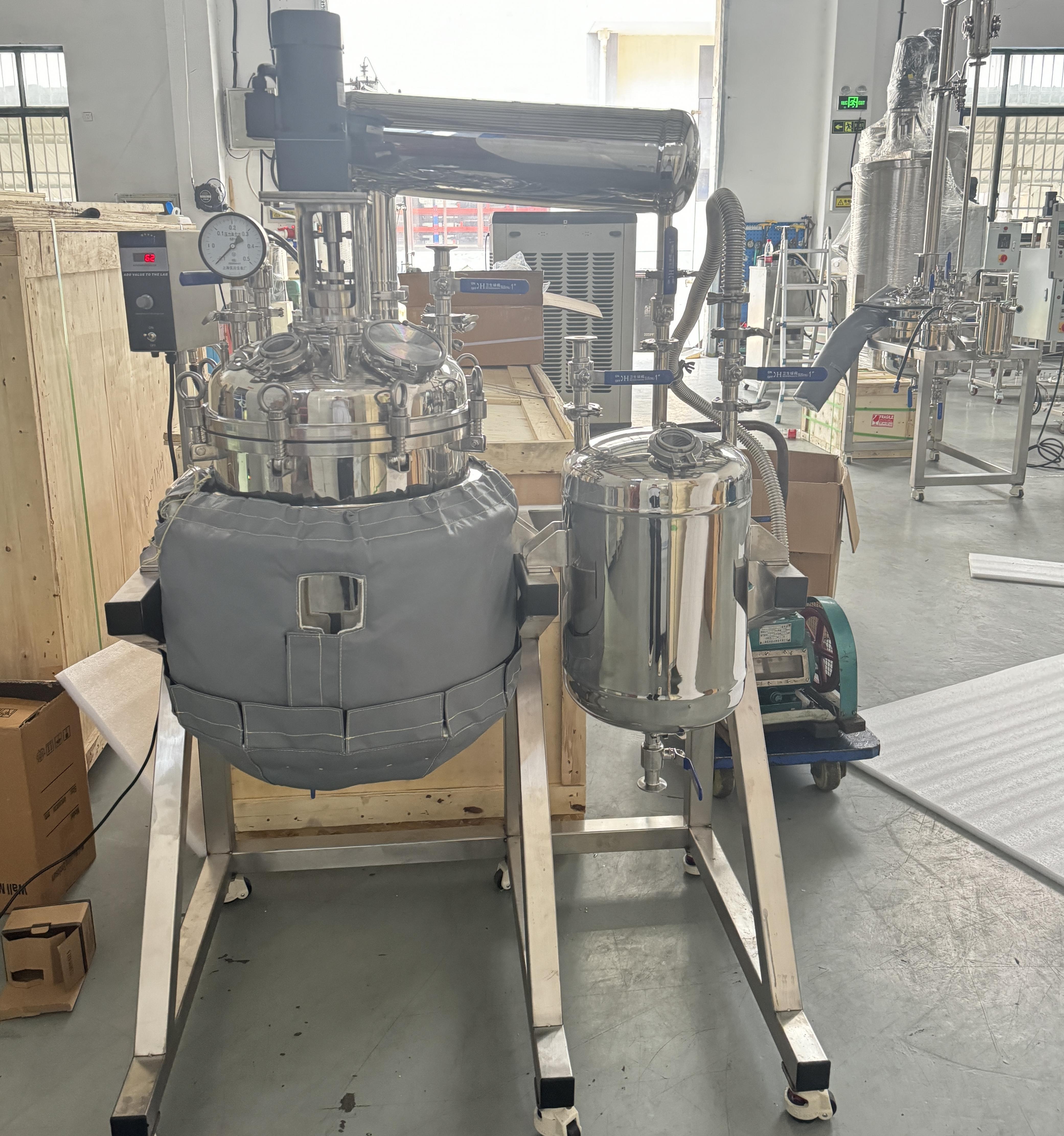 50L Stainless Steel Reactor with Insulation Jacket - High Efficiency ...