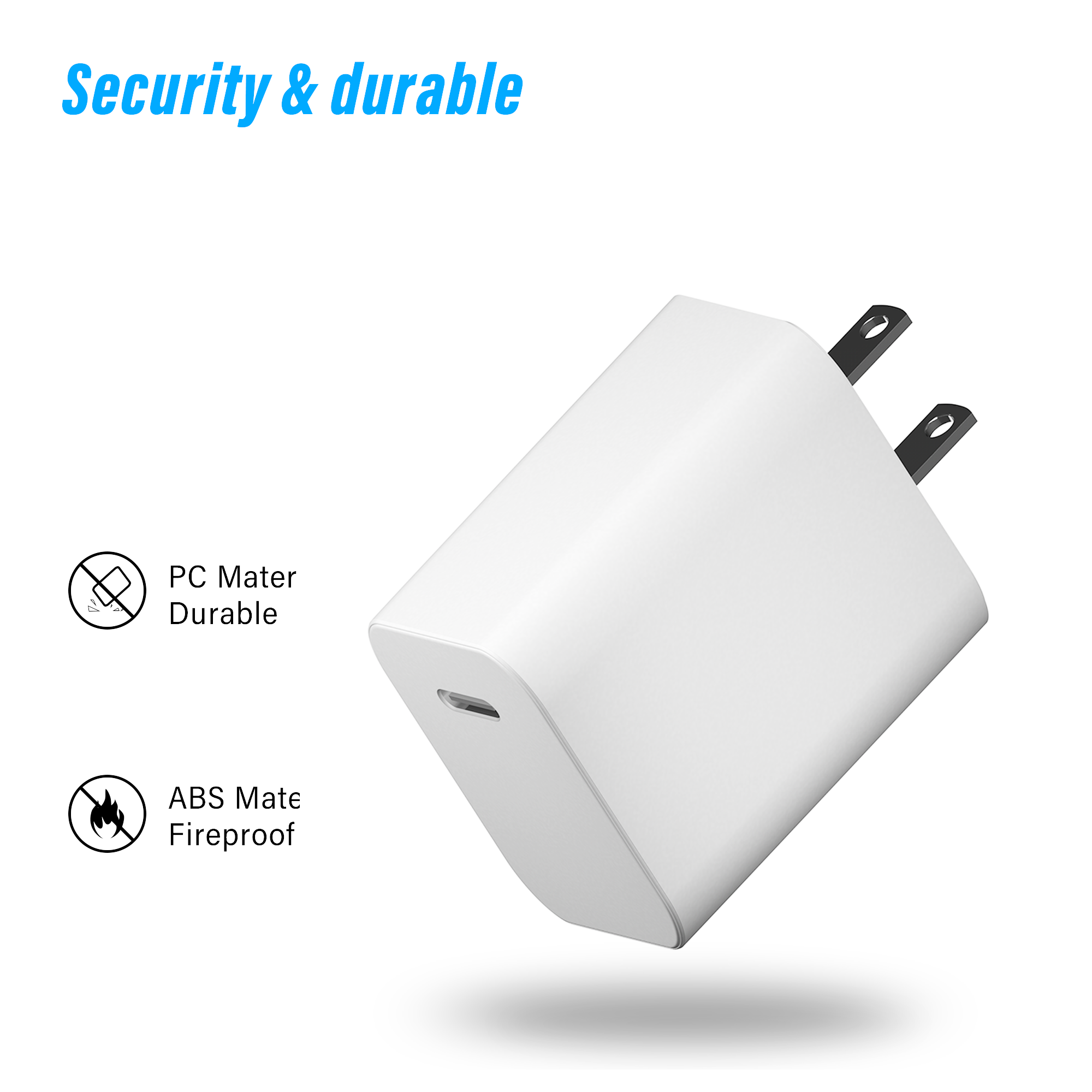 Single Port PD 20W Fast Charger Adapter for iPhone 13 Pro Max/iPhone 12 ...