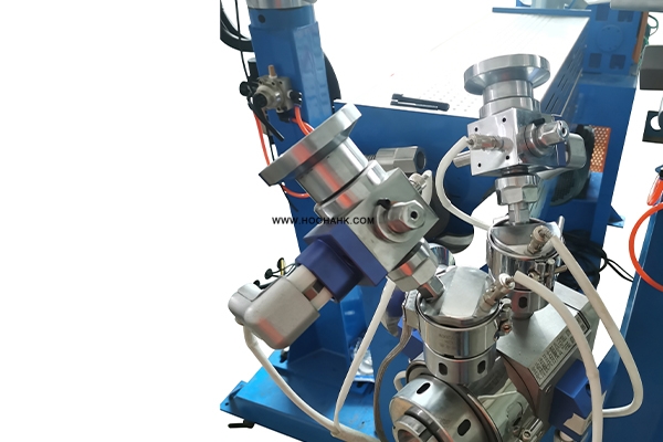 Triple chemical foaming extrusion machine