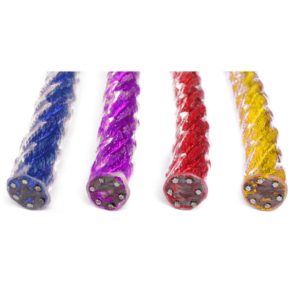 6-strand playground combination rope covered with transparent TPU for ...