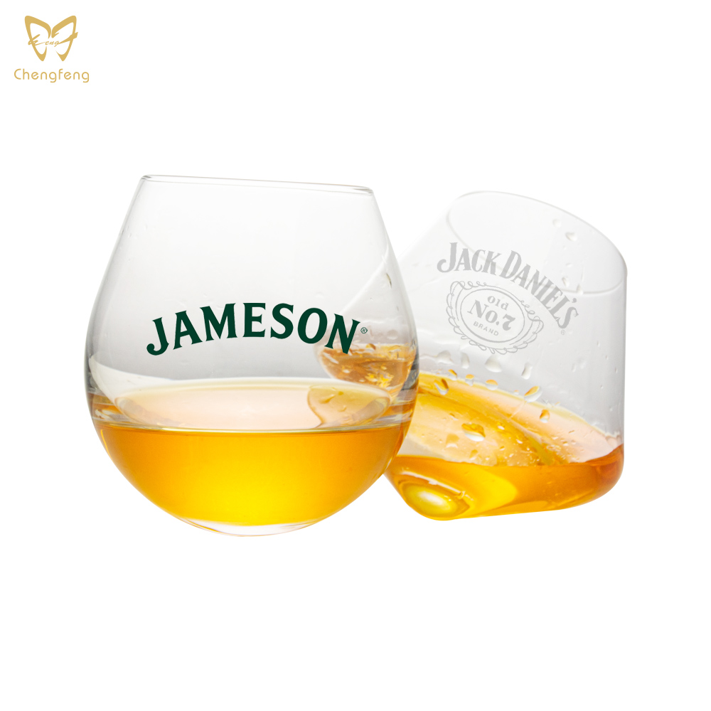 WG1220 OEM Custom Logo / 8oz Crystal Wobble Whiskey Glass / 11.5oz ...
