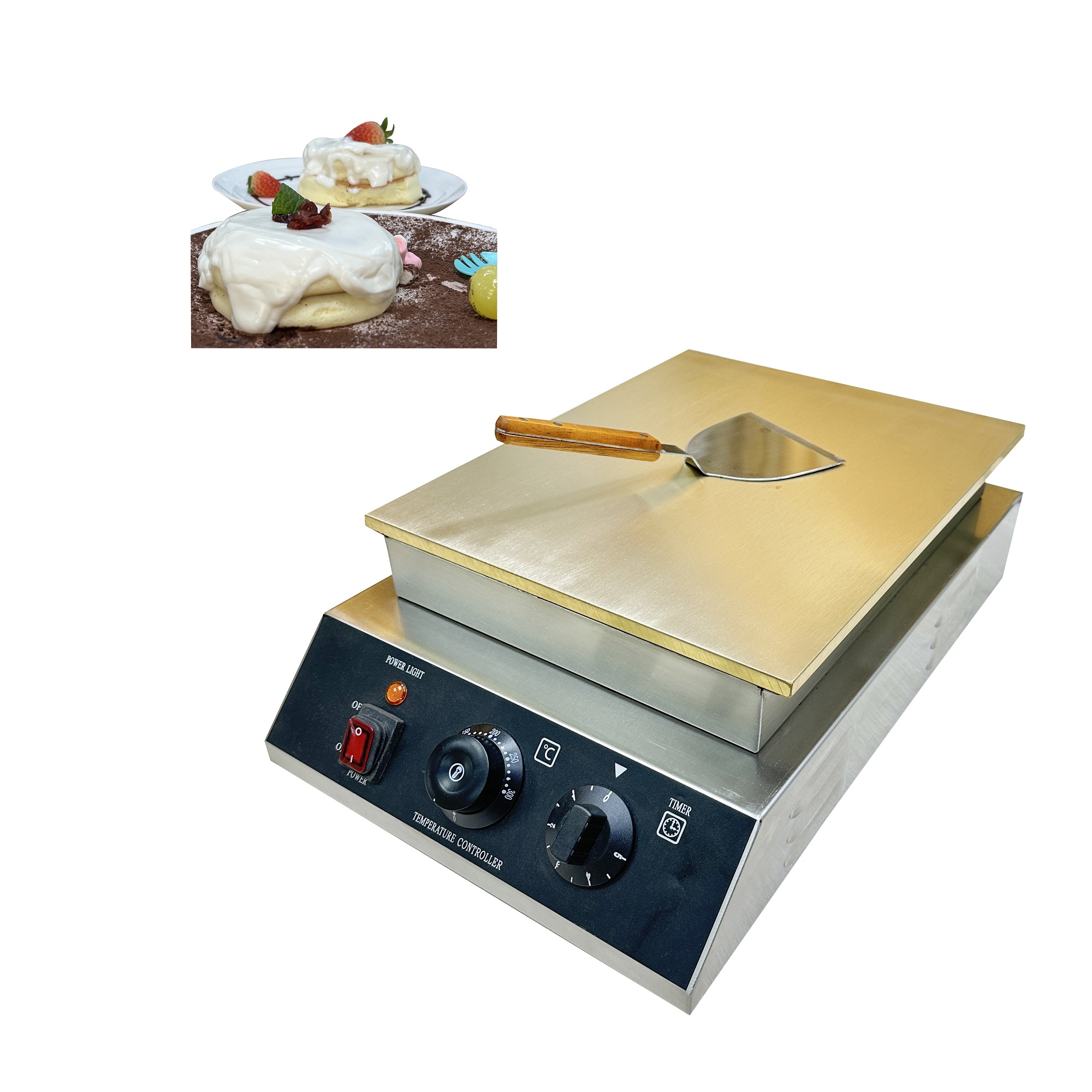 Commercial Souffle Soft Cake Nonstick Copper Pancake Maker Waffle ...