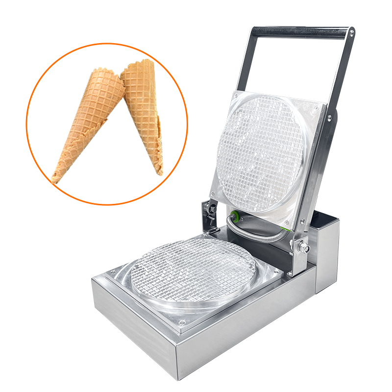 Hotel Commercial Cone Waffle Maker Single Plate Ice Cream Cone Baker ...