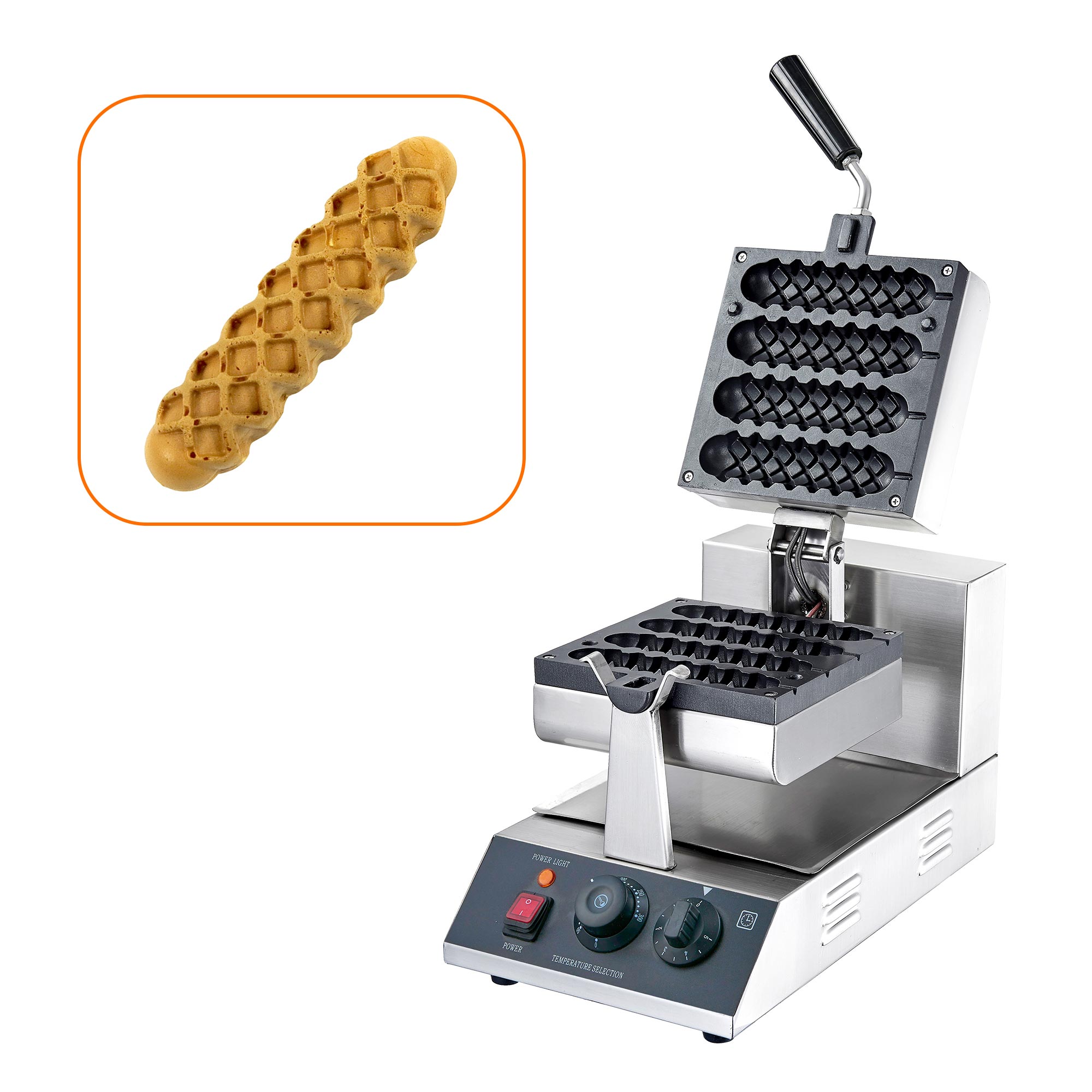 Professional French Muffin Hot Dog Waffle Maker Commercial Manual Non ...