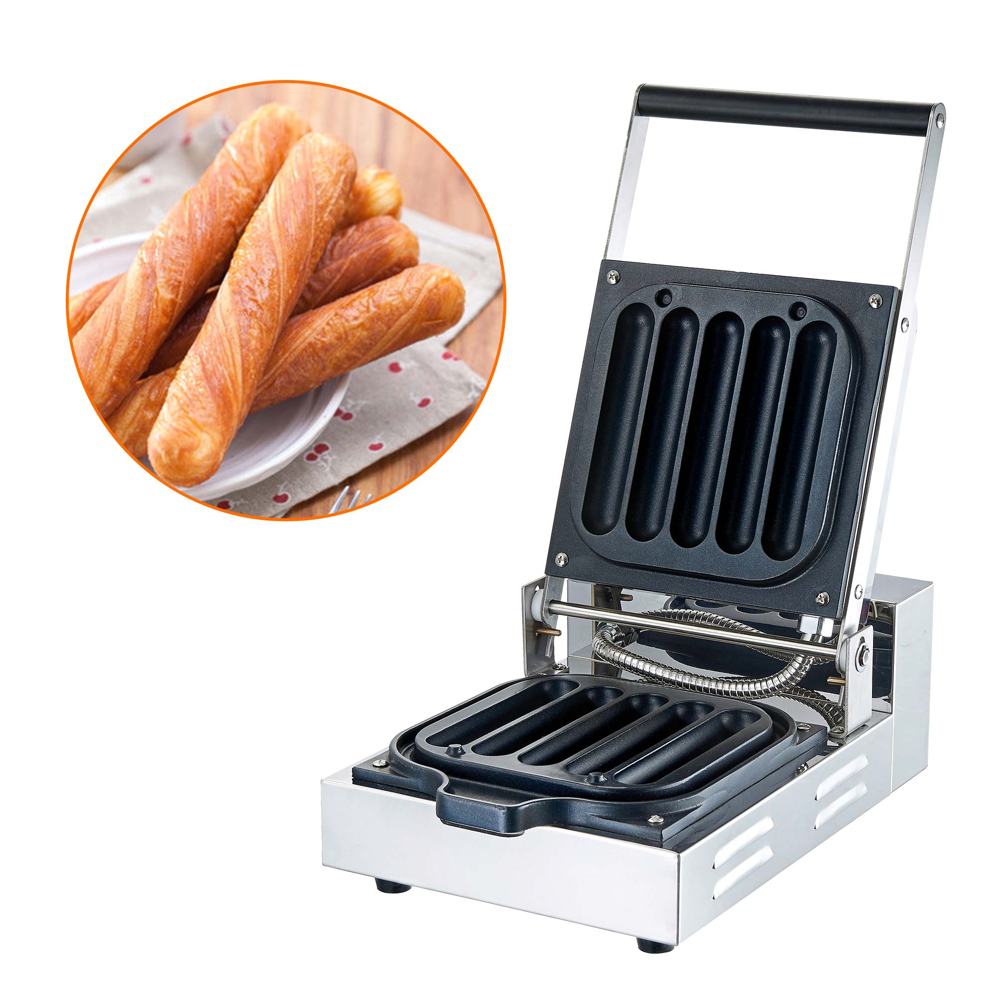 Commercial 220V French Muffin Corn Dog Machine Non-stick 6 Sticks ...
