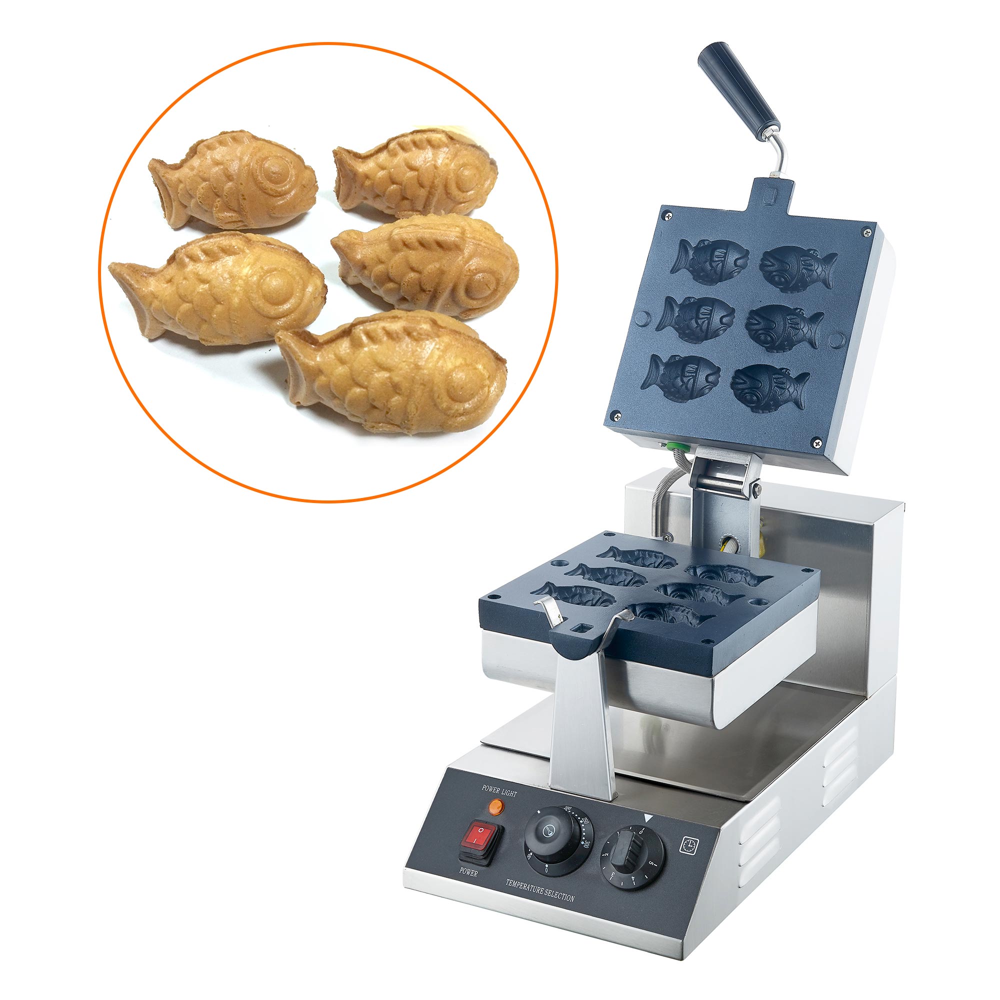 Customized Fish-shaped Waffle Maker | Commercial Non-stick Mini Waffle ...