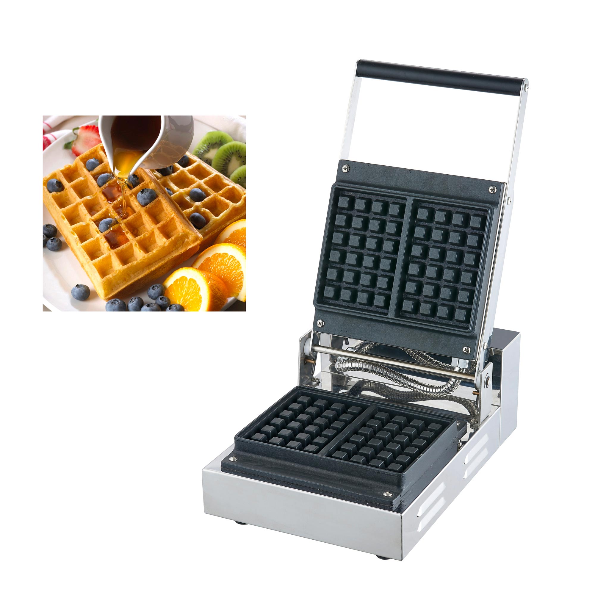 OEM Custom Commercial Square Waffle Making Machine with Adjustable ...