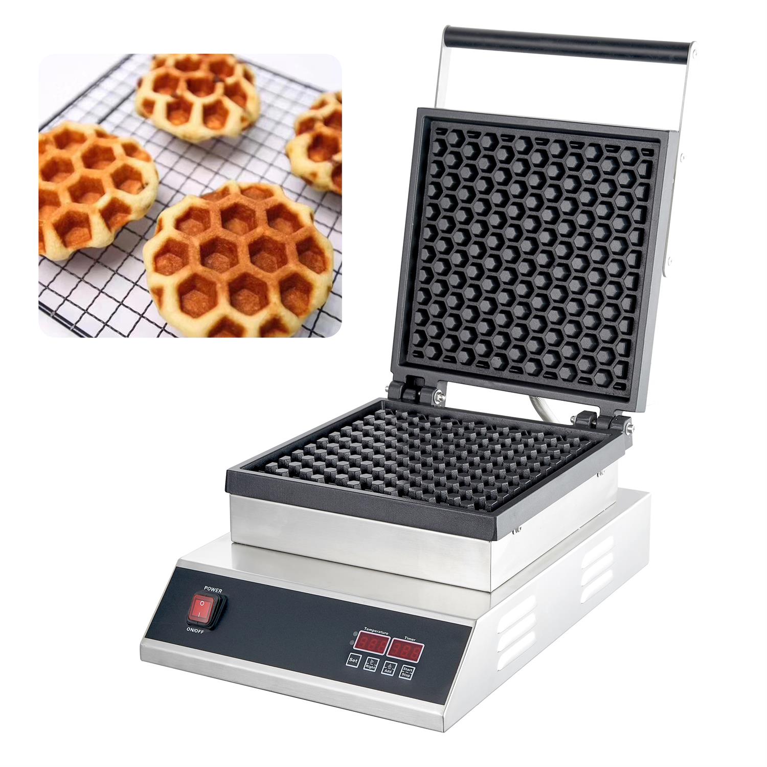 Commercial Stainless Steel Bubble Waffle Maker - Most Popular Belgian ...