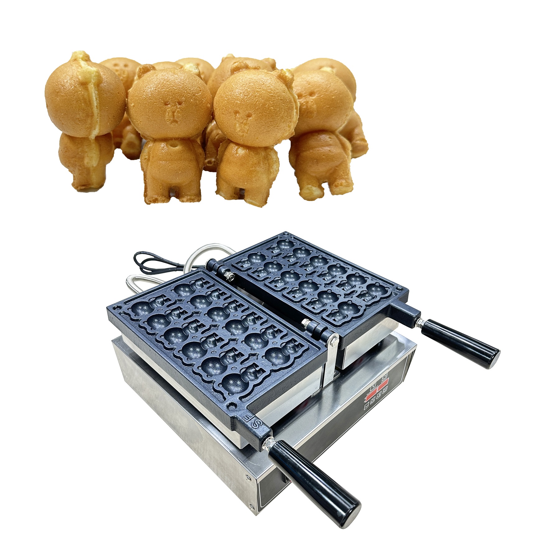 Custom Mold Waffle Machine for Small Business - Mini Animal Cake Baker ...